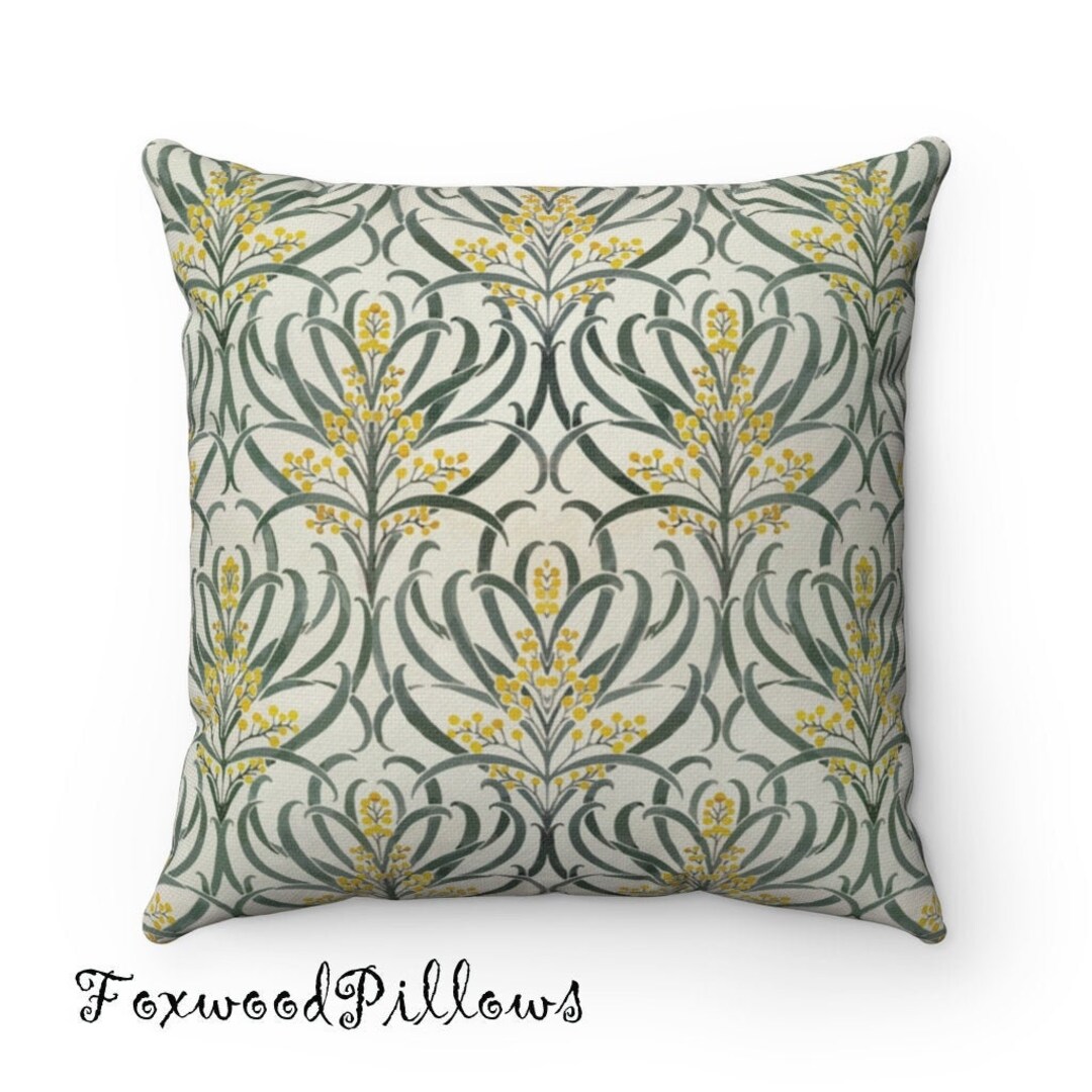 Yellow Flower Pillow, Callum Flower, CFA Voysey, Arts and Crafts ...