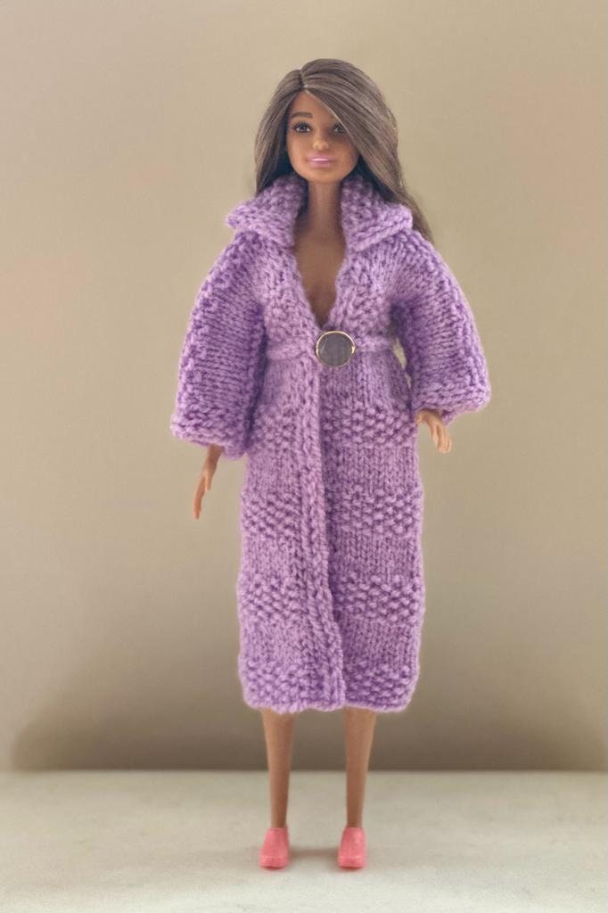 Barbie Hand Knitted Coat - Periwinkle - Etsy