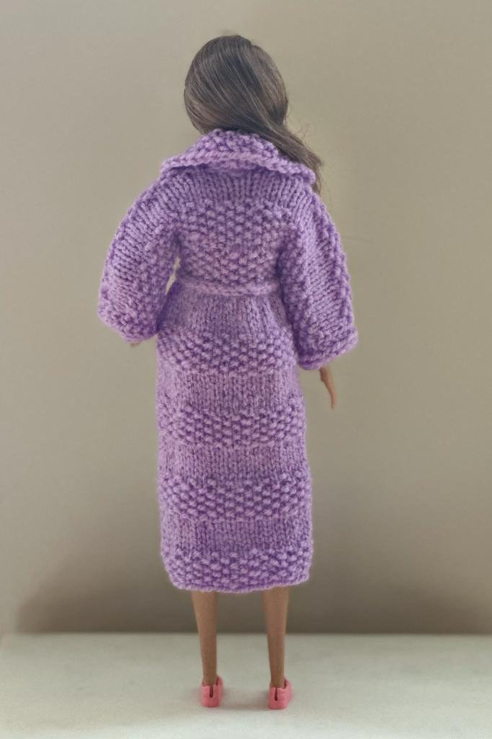 Barbie Hand Knitted Coat - Periwinkle - Etsy