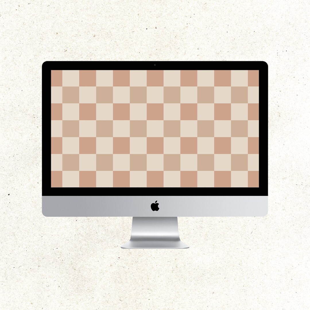 Neutral Checkered Desktop Wallpaper | Laptop Screen Saver | Instant ...