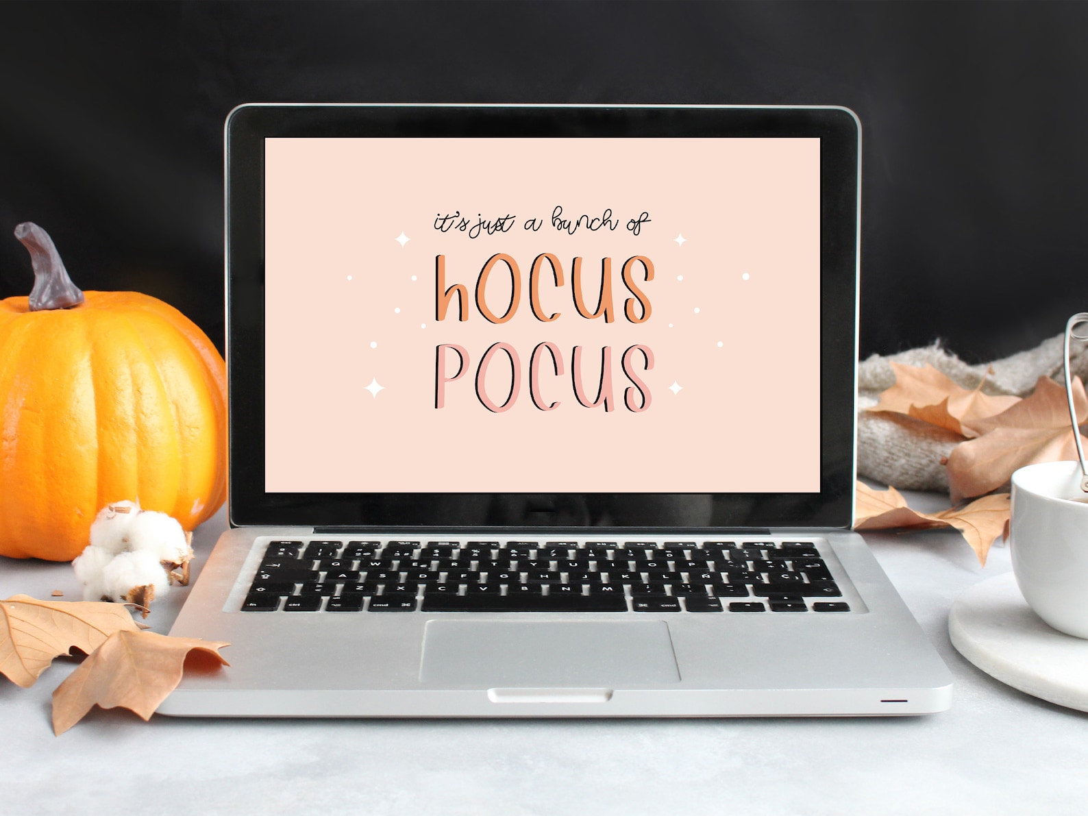 Hocus Pocus Halloween Desktop Wallpaper Halloween Digital Background ...