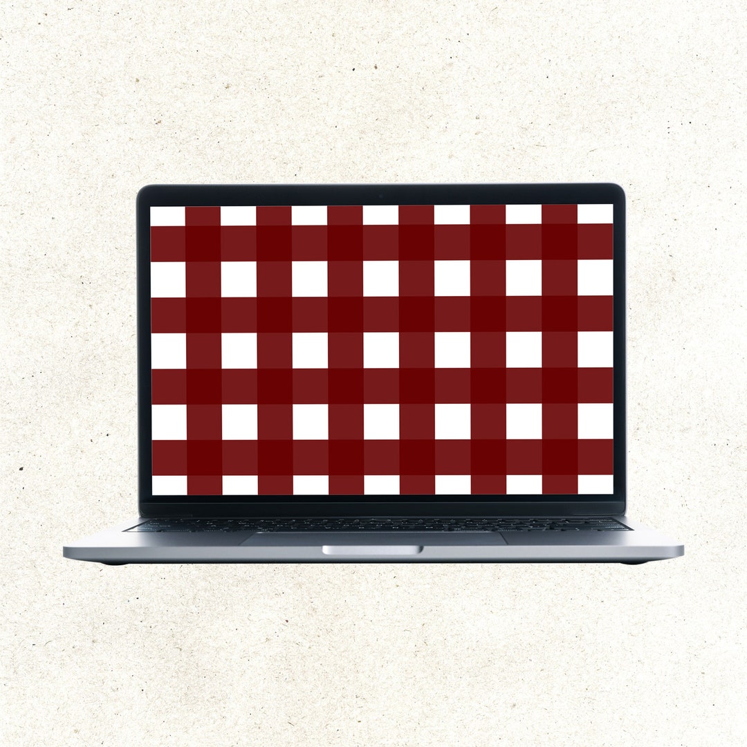Red Gingham Festive Desktop Wallpaper | Laptop Background | Lock Screen ...
