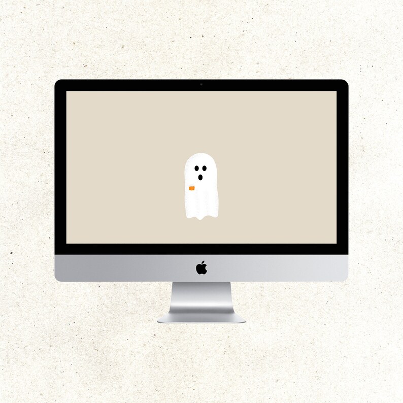Neutral Spooky Ghost Desktop and Laptop Wallpaper | Halloween Screen ...