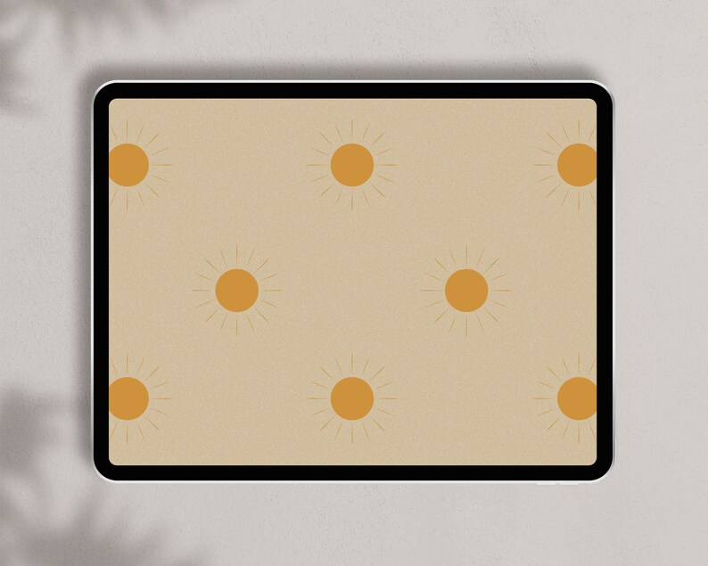 Boho Sun iPad Background Vintage Lock Screen Neutral Screen Saver ...