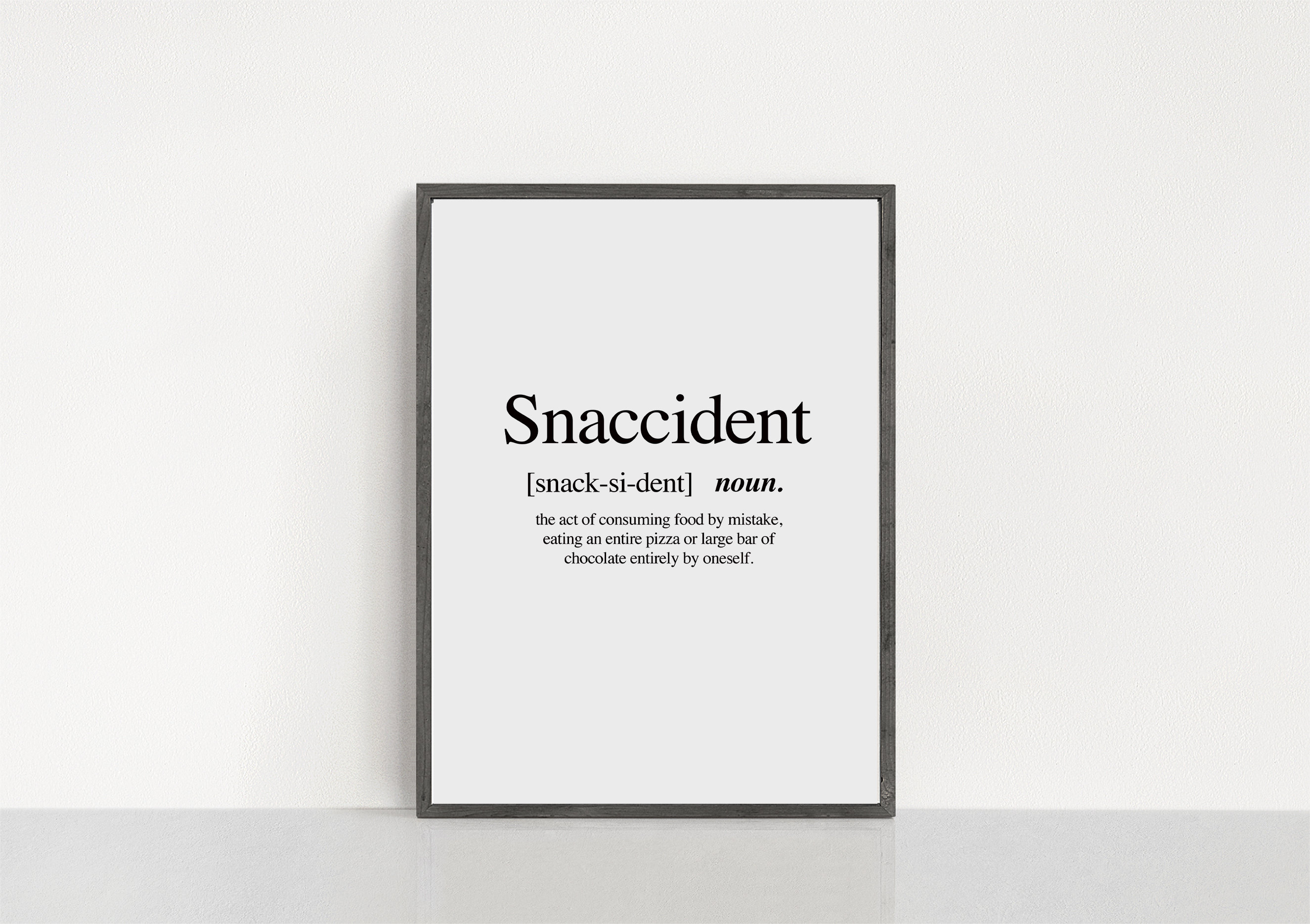 Snaccident Definition Print Definition Wall Print Noun | Etsy