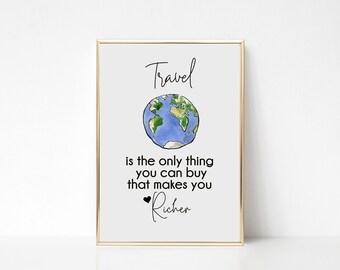Travel Quote Poster | Etsy