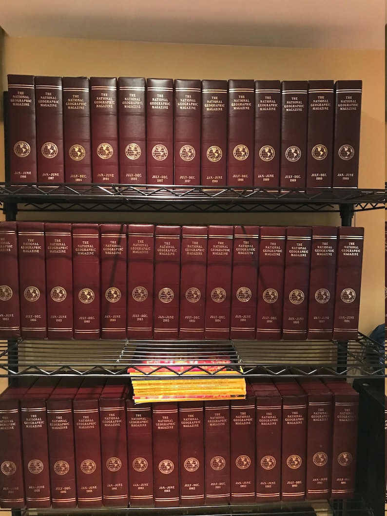 Vintage National Geographic Magazine Collection: 1920s-2020s, Faux ...