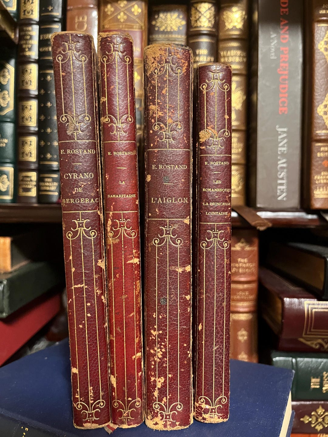 Four Antique Books by Edmond Rostand, 4 Volumes. Published by Librarie ...