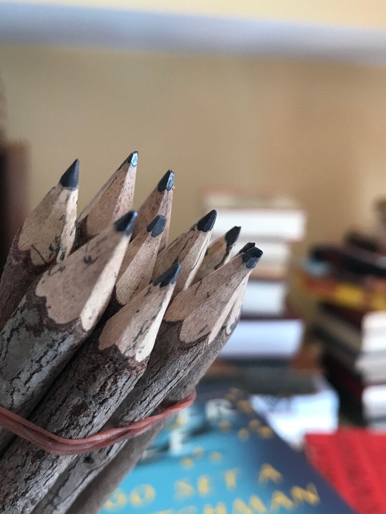 Wood Pencils Graphite Wooden Tree Rustic Twig Pencils 10 | Etsy