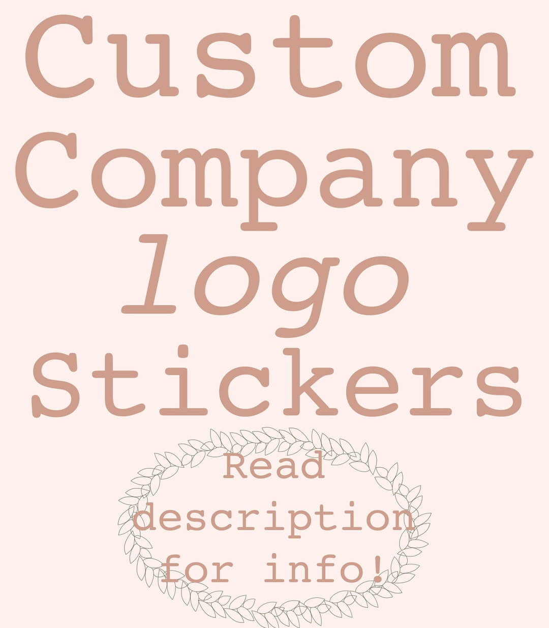Custom Company Logo Sticker - Etsy