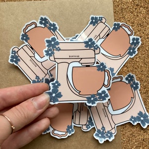 Cute Floral Stand Mixer Sticker Baking Stickers Kitchenaid - Etsy