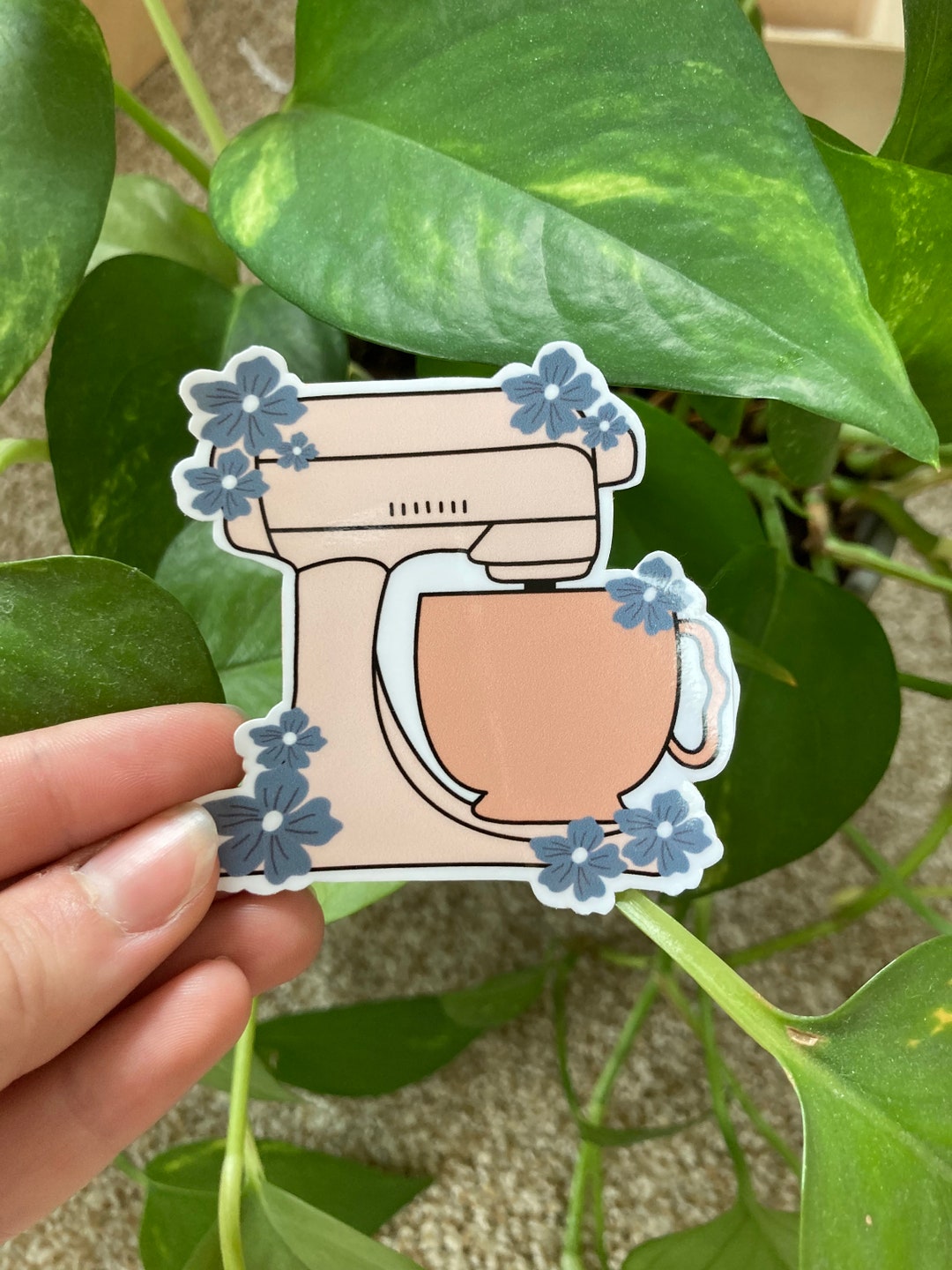 Cute Floral Stand Mixer Sticker Baking Stickers Kitchenaid - Etsy