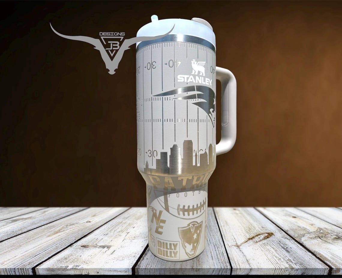 Patriots Football Laser Engraved Tumbler - Etsy