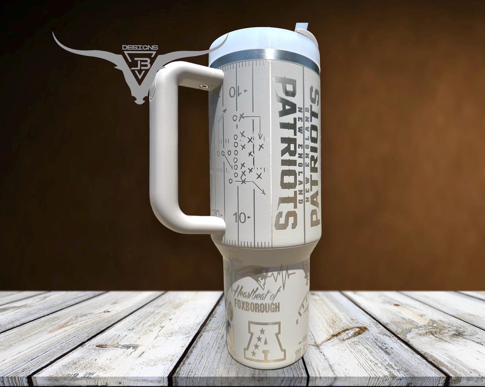 Patriots Football Laser Engraved Tumbler - Etsy