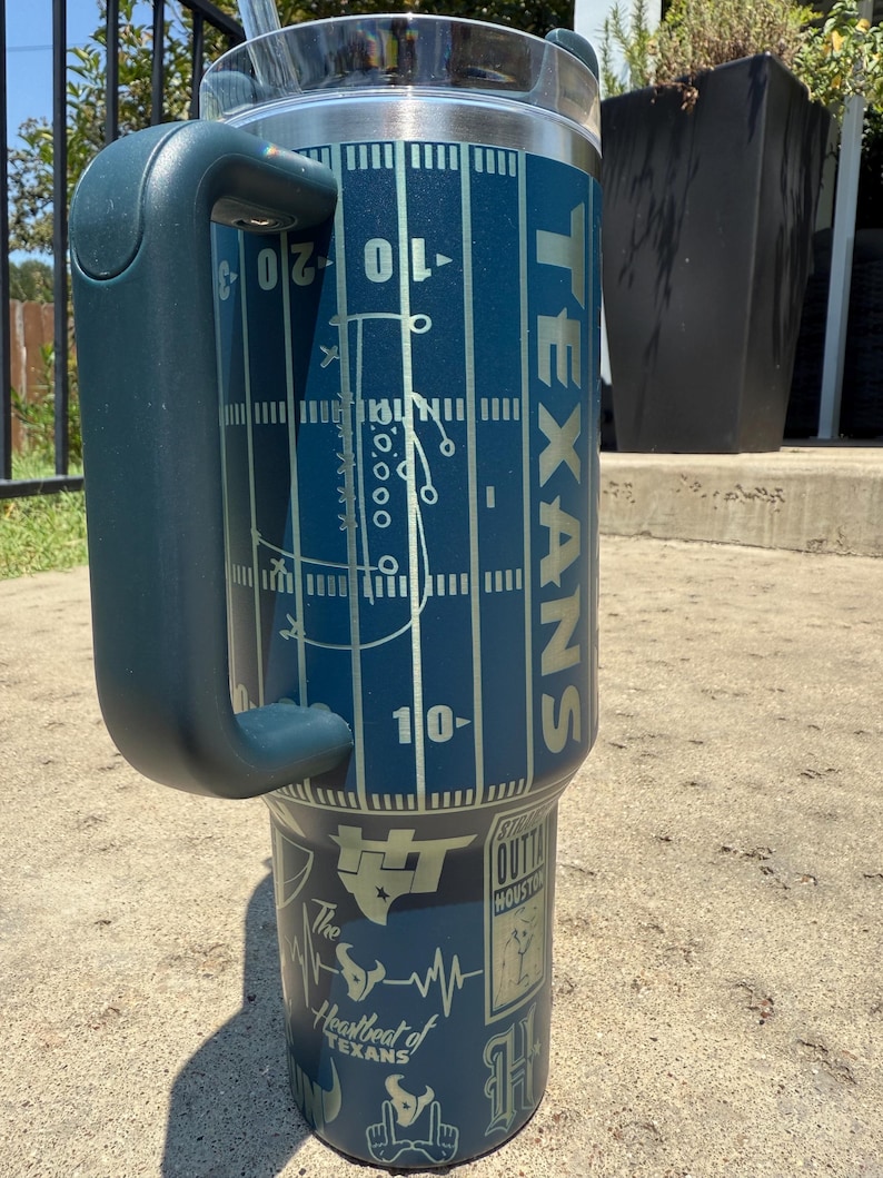 Houston Texans Laser Engraved Tumbler - Etsy