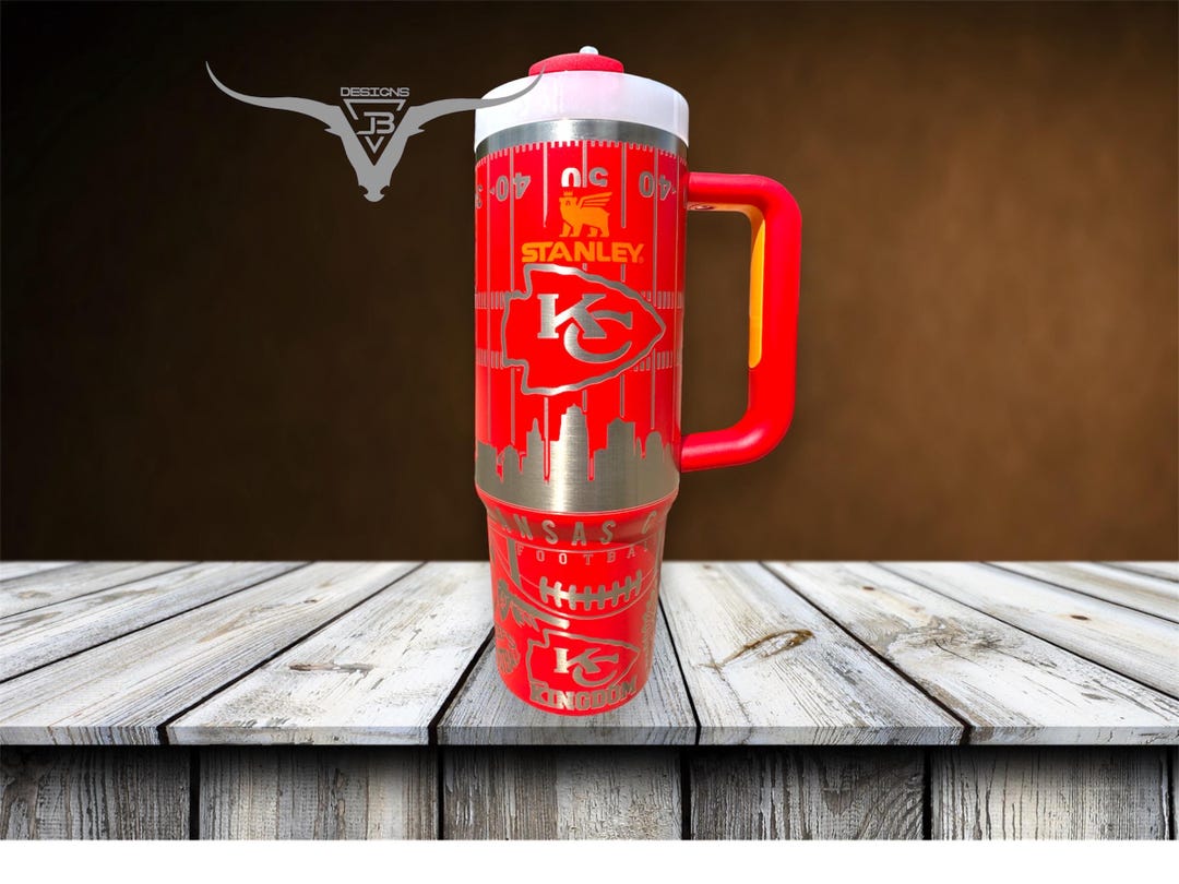 Kansas City Football Laser Engraved Tumbler - Etsy