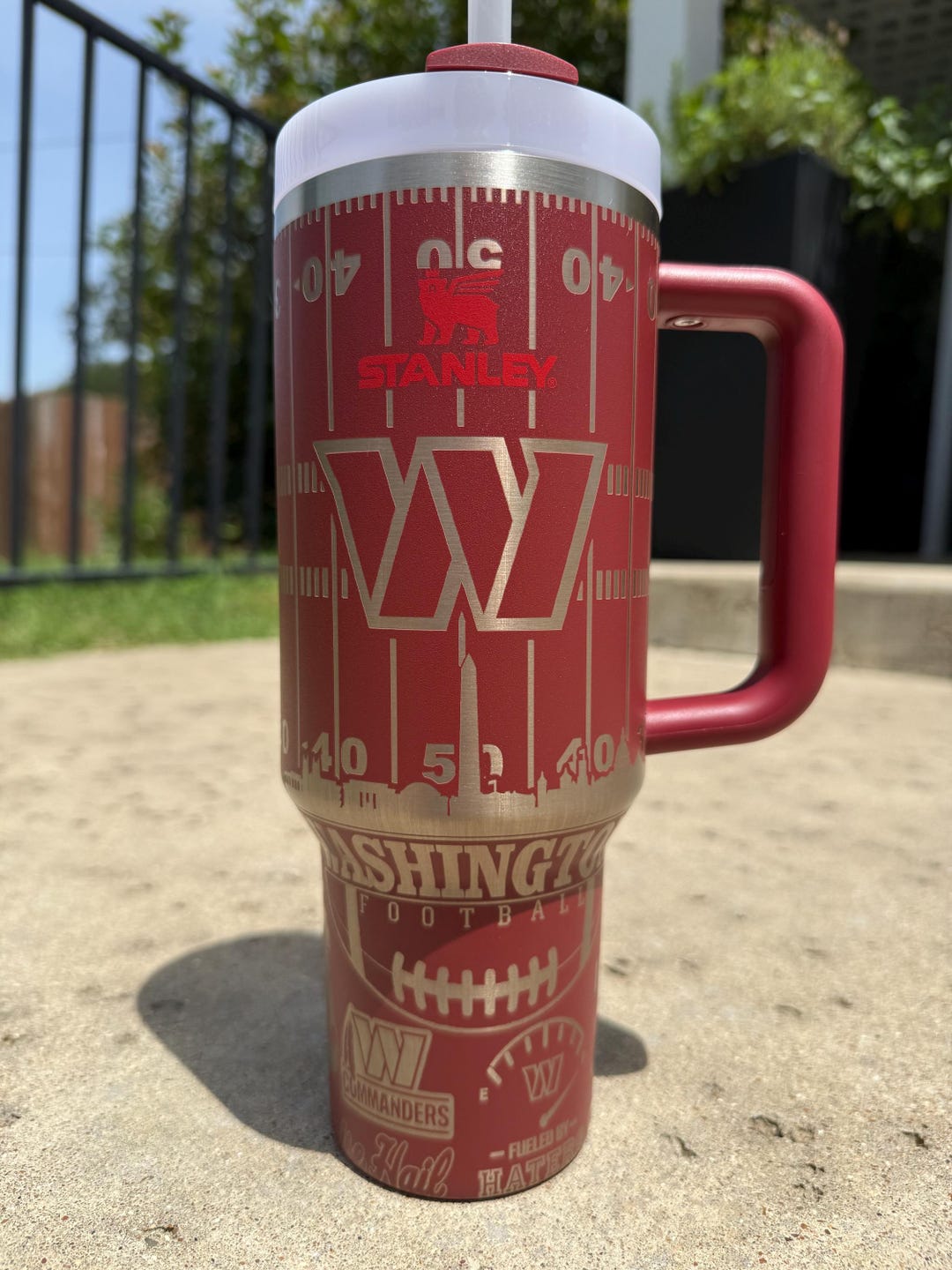 Washington Football Laser Engraved Tumbler - Etsy