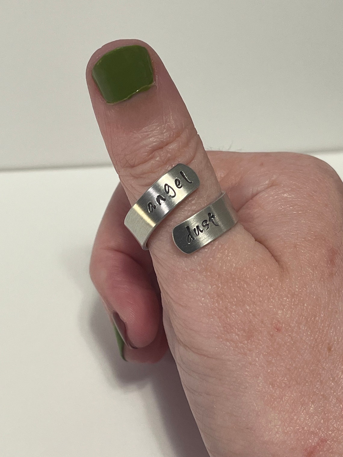 Hazbin Hotel Ring - Metal Stamped Jewelry - Angel Dust - Loser Baby ...