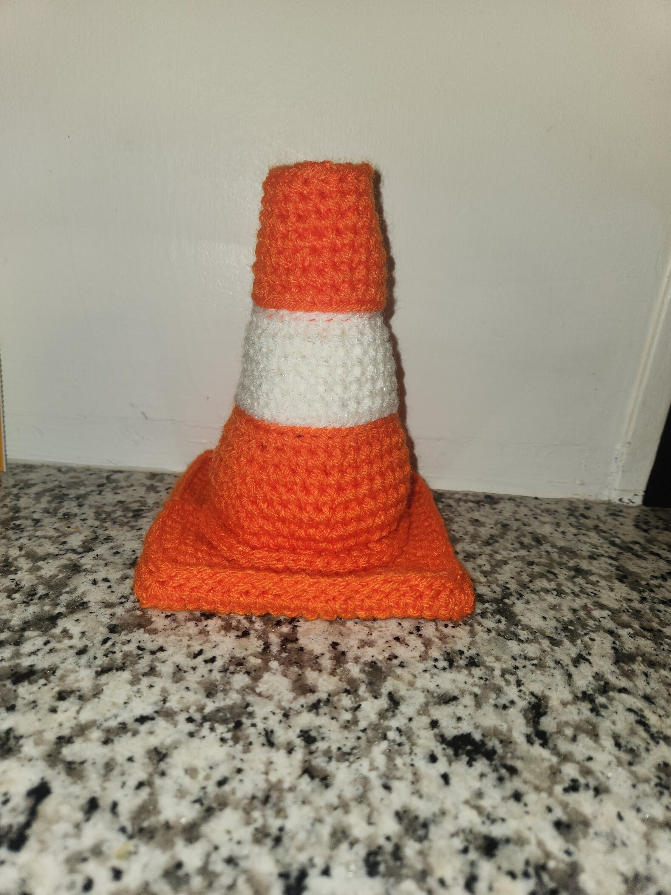 Handmade Plushie Traffic Cone, Crochet Traffic Cone, Construction ...