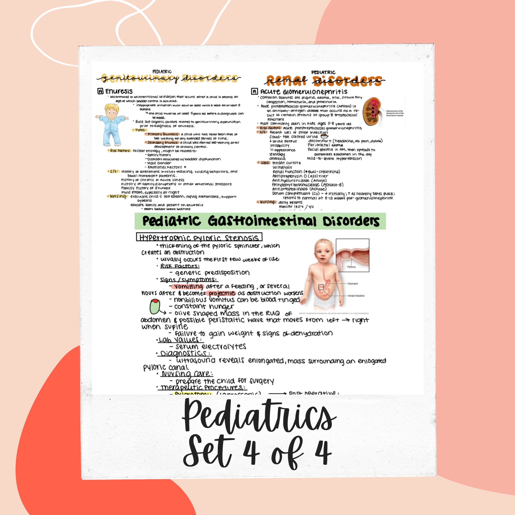 Pediatric Nursing Notes - Set 4 of 4 - Etsy Canada