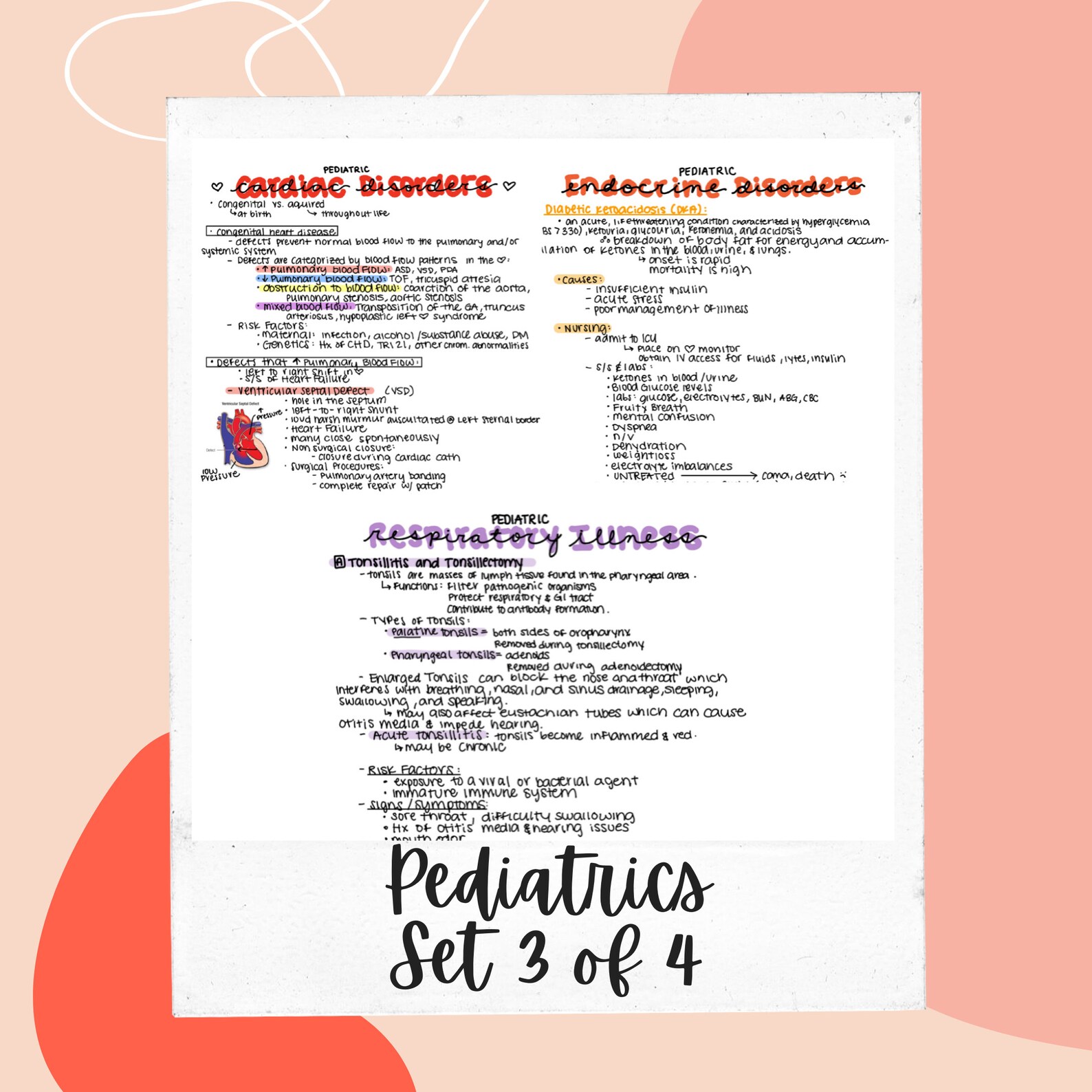 Pediatric Nursing Notes - Set 3 of 4 - Etsy Canada