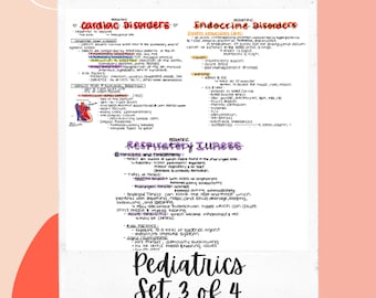 Pediatric Nursing Notes Set 1 of 4 - Etsy