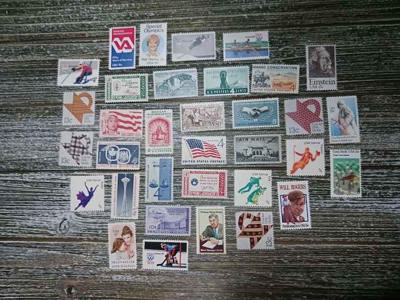Vintage USPS Postage Stamps Variety ||| Unused/new || Random Selection ...