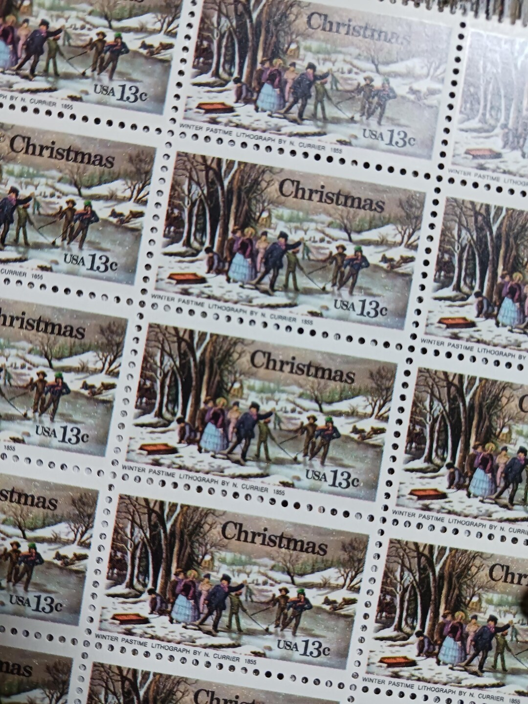 20 Vintage Christmas Themed Unused USPS Postage Stamps ||| Winter ...