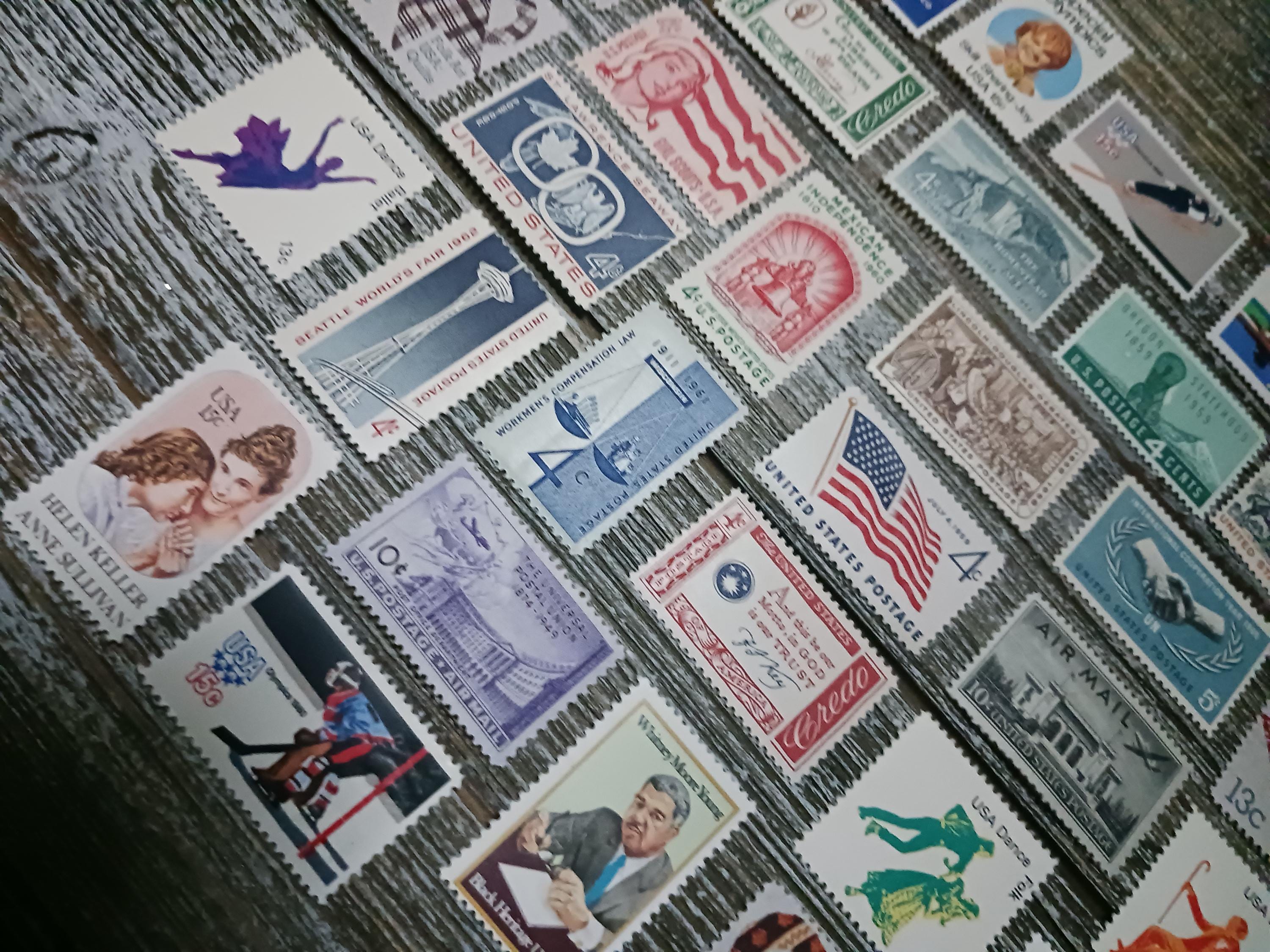 Vintage USPS Postage Stamps Variety ||| Unused/new || Random Selection ...