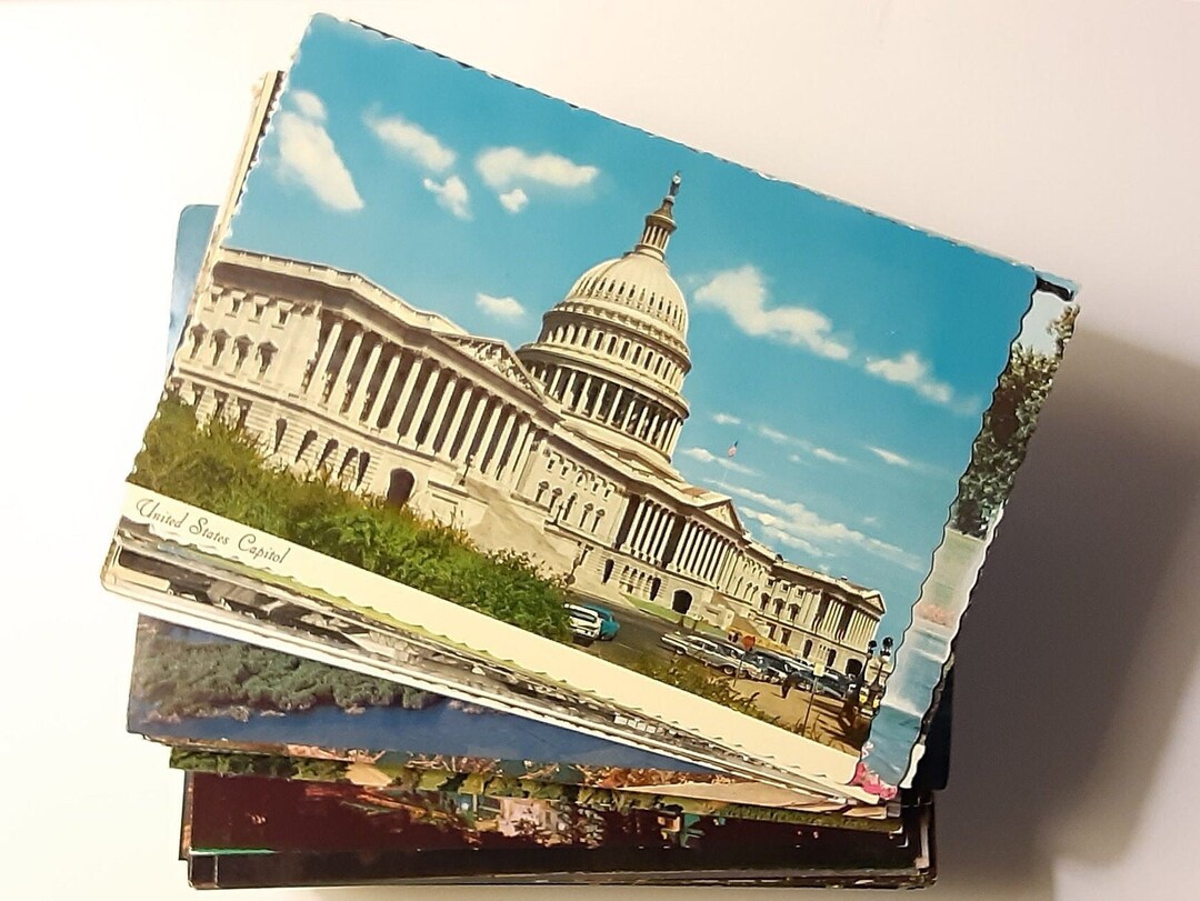 15 Count Original Vintage Unused Postcards Set Random Lot Us/foreign ...