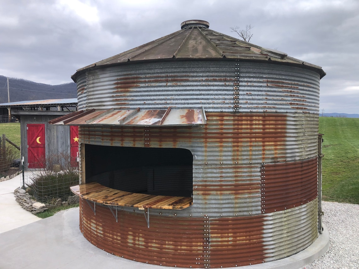 Custom 18’ Bar Upcycled From a Grain Bin - Etsy