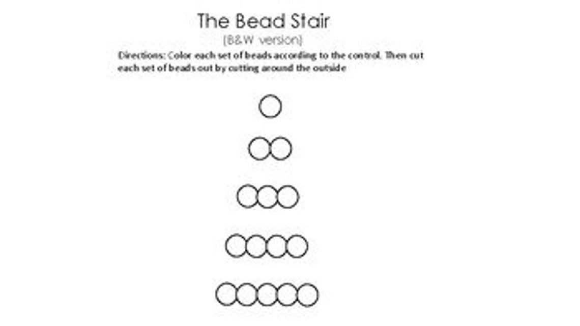 Montessori Bead Stair Printable - Etsy