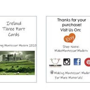 Ireland 3 Part Cards **digital Download** - Etsy