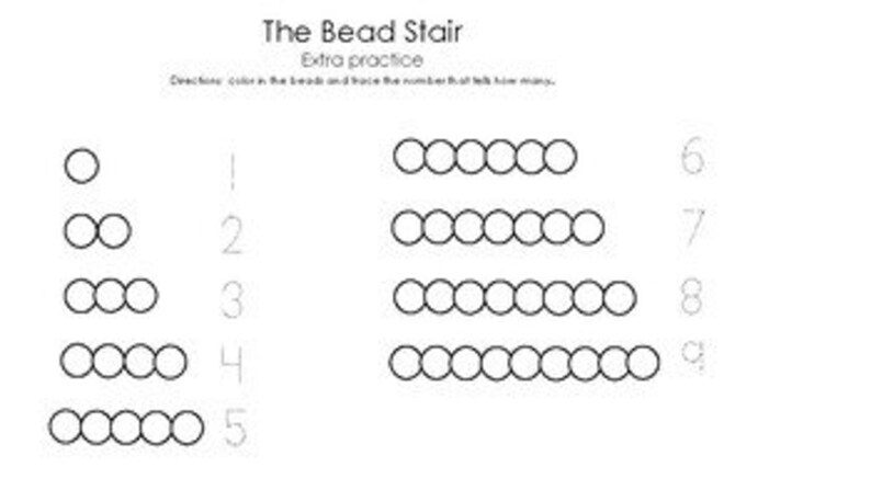 Montessori Bead Stair Printable - Etsy