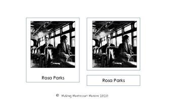 Black History Montessori 3 Part Cards - Etsy