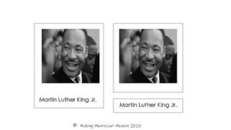 Black History Montessori 3 Part Cards - Etsy