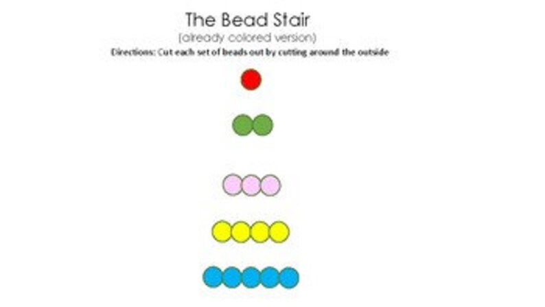 Montessori Bead Stair Printable - Etsy