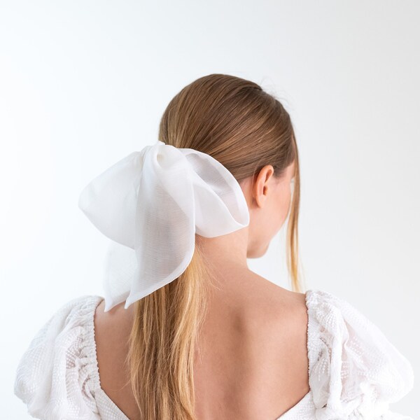 White Hair Ribbon - Etsy