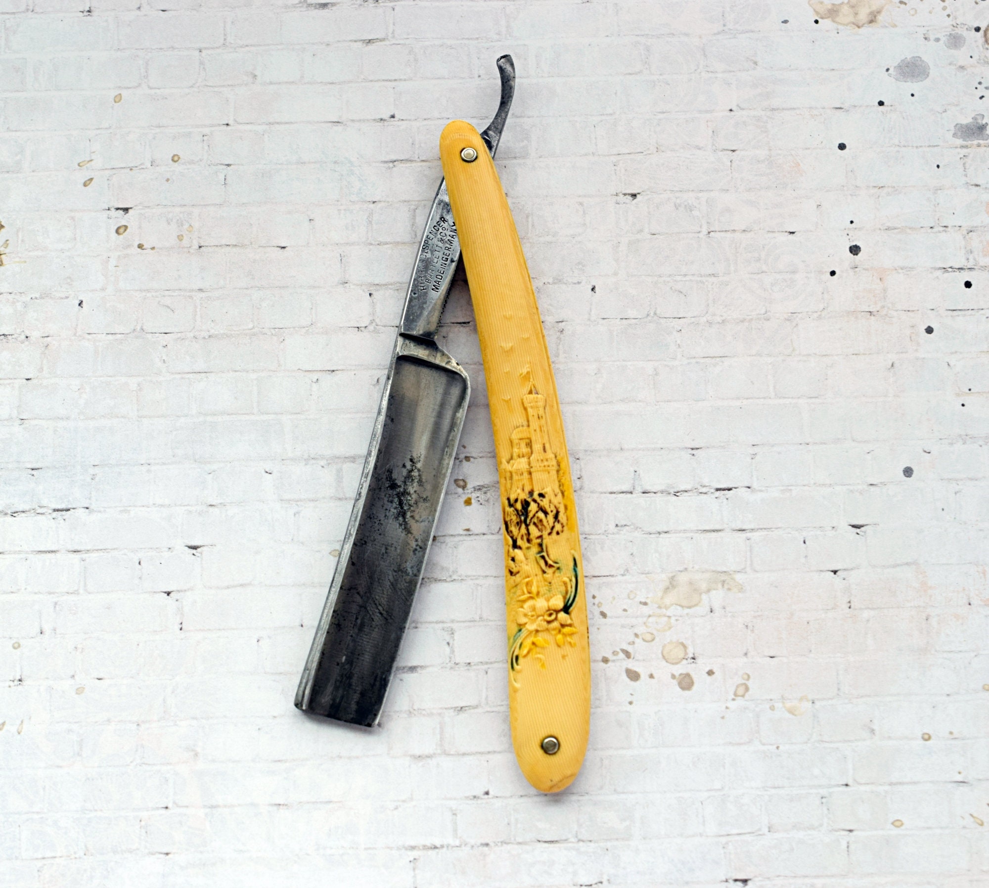 Vintage Straight Razor Hibbard Spencer Bartlett & Co Gift - Etsy