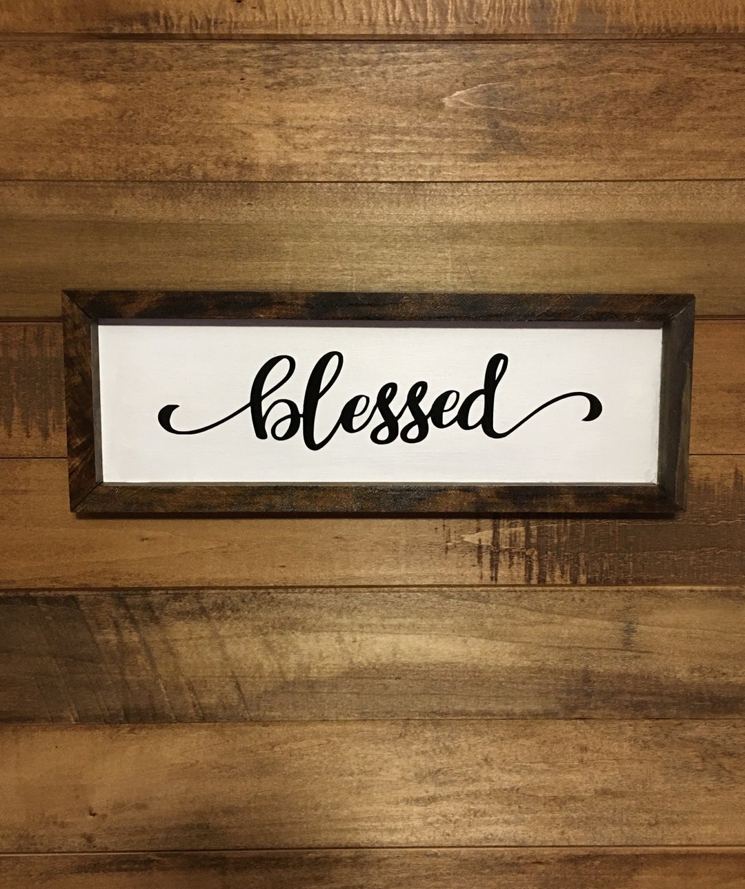 Blessed Farmhouse Sign, Framed Wood Sign, Farmhouse Wood Decor, Unique ...