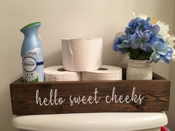 Wooden Crate Farmhouse Back of Toilet Tank Storage Box/ Toilet - Etsy