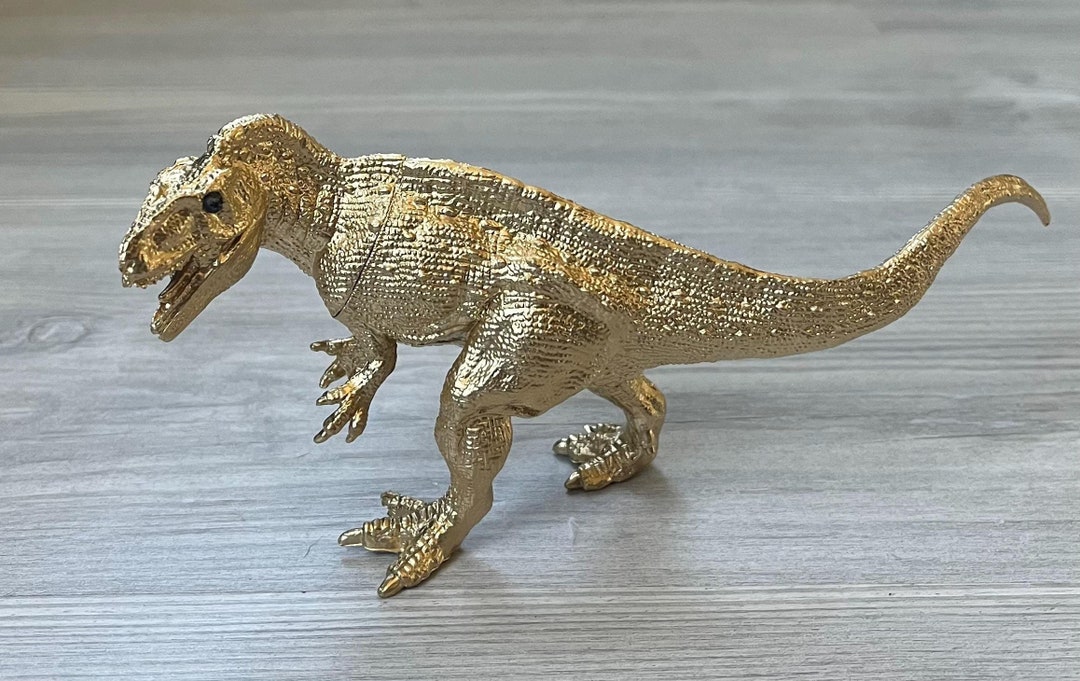 Gold Dinosaur T-rex Plastic Figurine/ Decoration/ Cake Topper - Etsy
