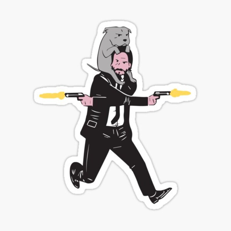 John Wick Vinyl Decal Laptop Decal John Wick Stickers | Etsy