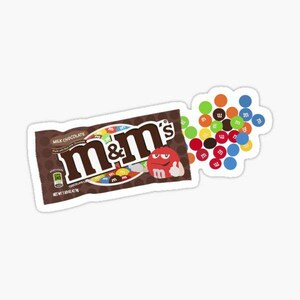 M&M's Stickers Vinyl Decal Laptop Decal Stickers | Etsy