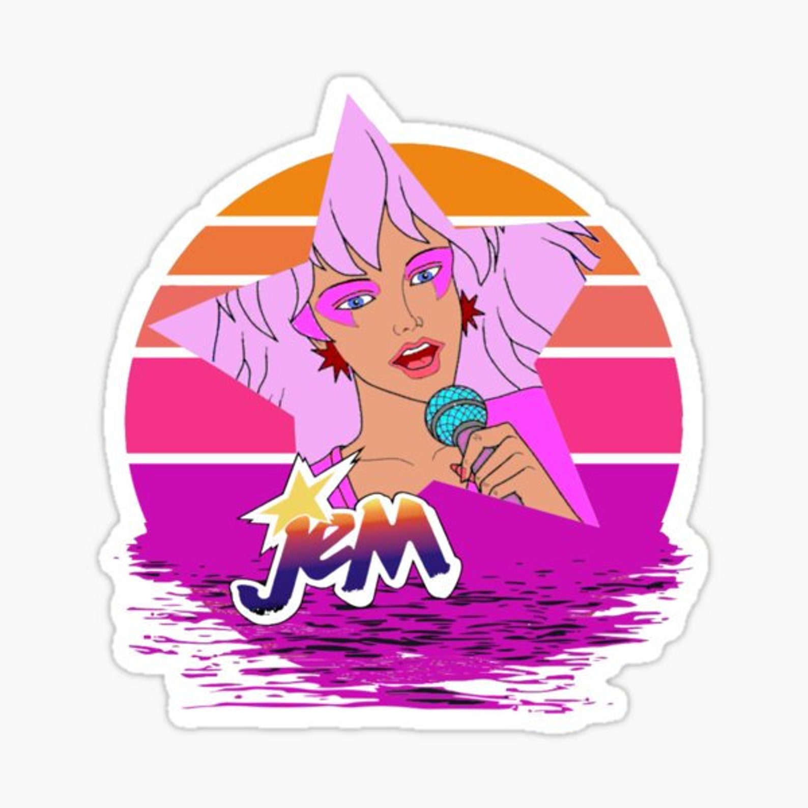 Jem Vinyl Decal Laptop Decal Jem Stickers Stickers | Etsy
