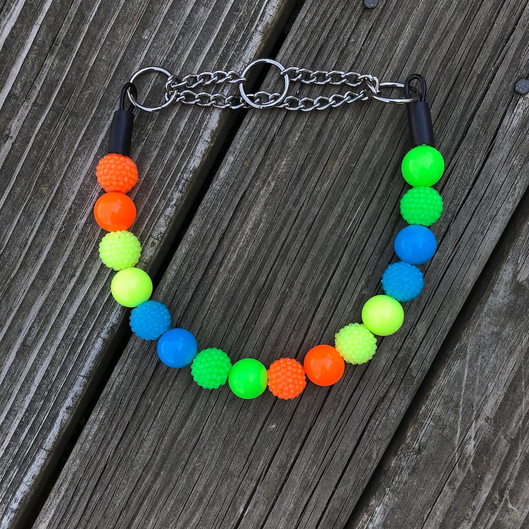 Razzle Dazzle Beaded Dog Collar (chain Sold Separately) - Etsy