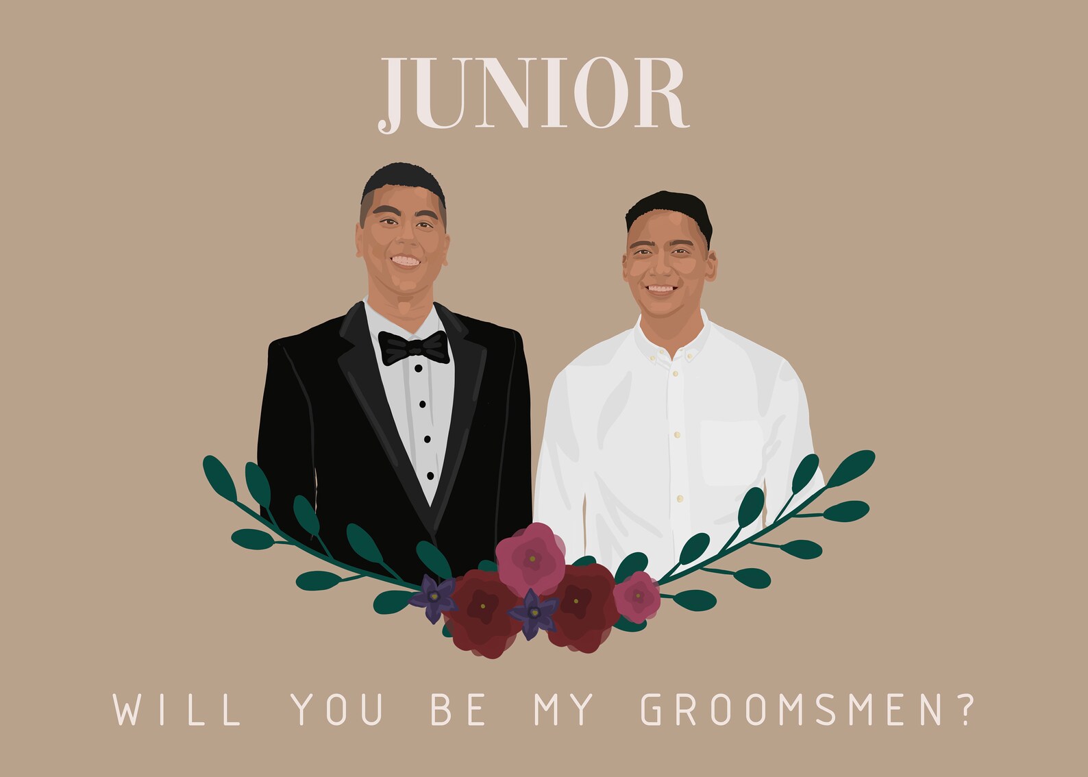 Groomsmen Proposal Personalized Custom Illustrations for - Etsy