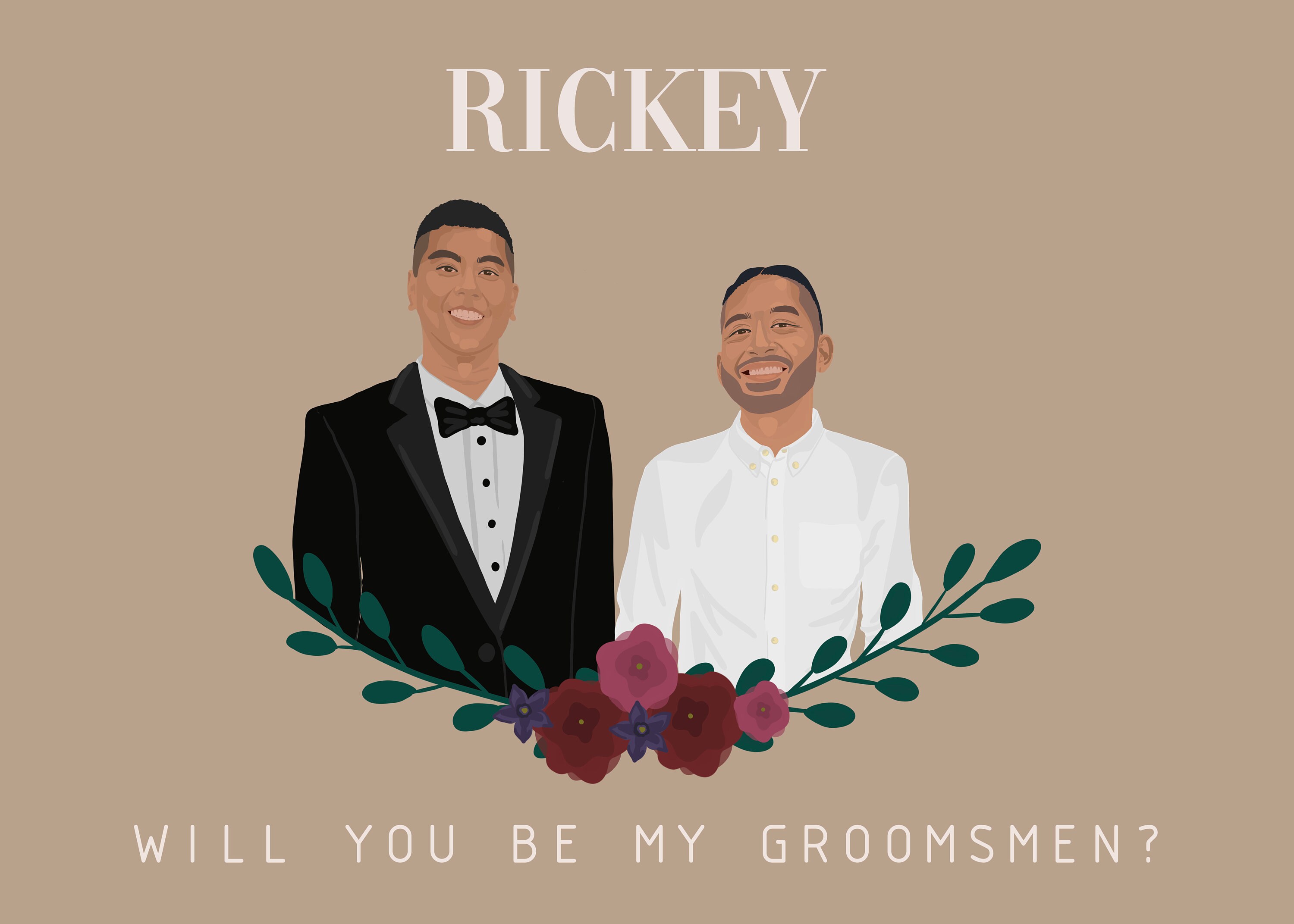 Groomsmen Proposal Personalized Custom Illustrations for Wedding, Save ...