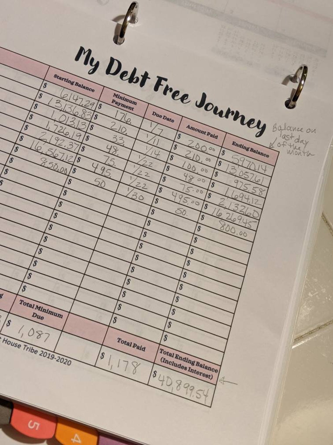 Debt Tracker Debt Free Journey Budget Binder Debt Free Budget Planner ...