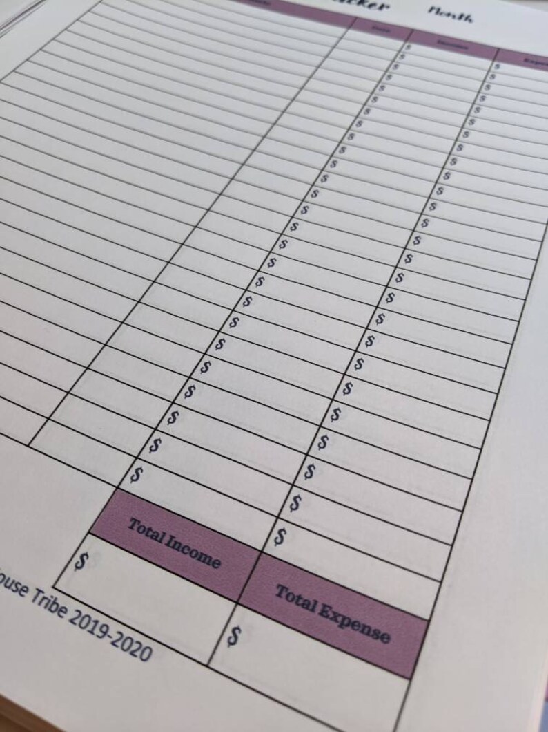 Side Hustle Tracker Printable Template Budget Binder Side Income Budget ...